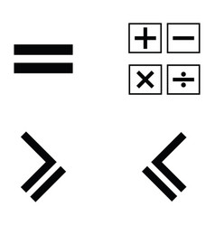 Math icon set Royalty Free Vector Image - VectorStock