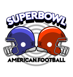 American football helmet emblem Royalty Free Vector Image