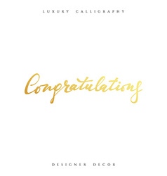 Purple congratulations sign on white background Vector Image