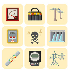 Electricity infographic set Royalty Free Vector Image