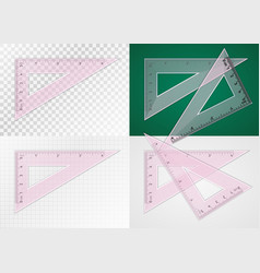Triangle measuring rulers Royalty Free Vector Image