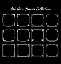 Set of mystical corners and frames borders magic Vector Image