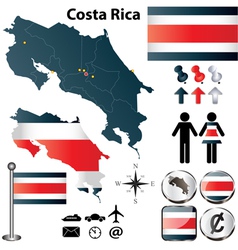 Costa rica cartoon doodle funny local design Vector Image