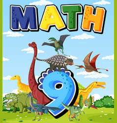 Counting number 0 to 9 for kids Royalty Free Vector Image