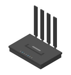 Network topology lan objects icon design router Vector Image