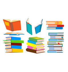 Book pile Royalty Free Vector Image - VectorStock