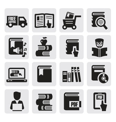 Book icon set simplicity theme Royalty Free Vector Image