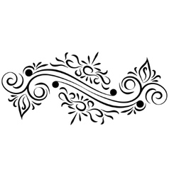 Doodle abstract handdrawn corner flower Royalty Free Vector